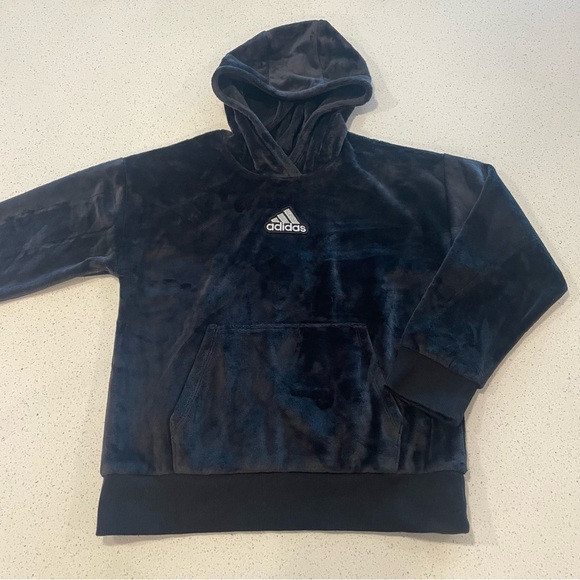 adidas | Shirts & Tops | 525 Adidas Velour Super Soft Hoodie Sweatshirt ...